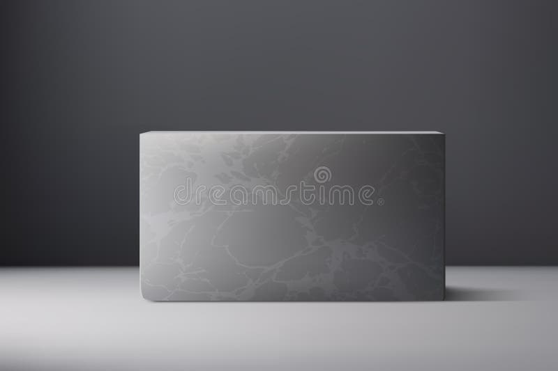 Empty Gray Studio Room with Blank Podium. Stock Vector - Illustration ...