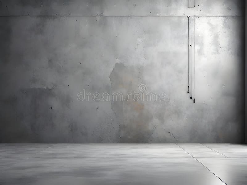 Empty Gray Wall Room Interiors Studio Concrete Backdrop Stock ...
