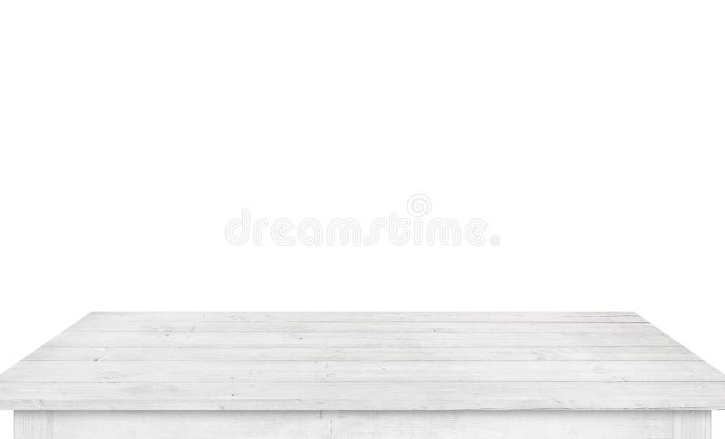 Empty Gray Wooden Table on White Background Stock Photo - Image of ...