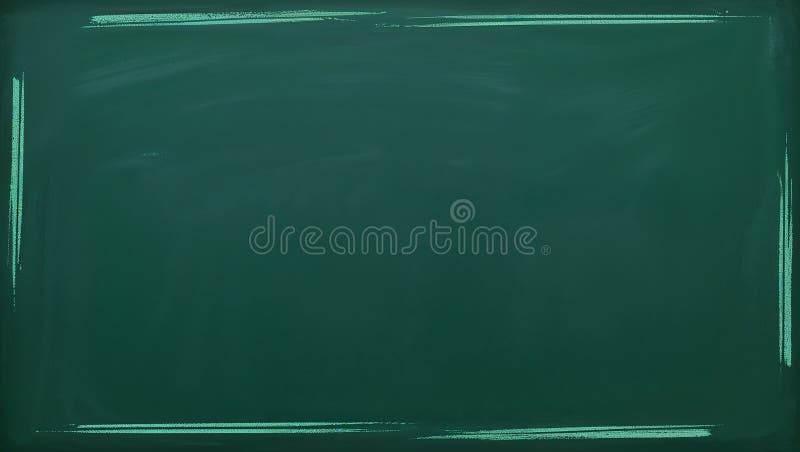 Empty Green Chalkboard with Chalk Lines Forming a Frame, Perfect ...