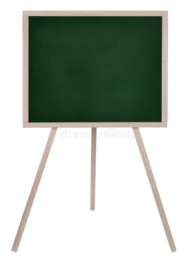 Empty Green Chalkboard Isolated on White Stock Photo - Image of board ...