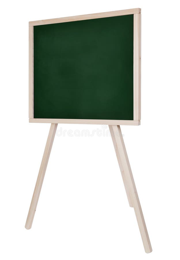 Empty Green Chalkboard Isolated on White Stock Photo - Image of board ...