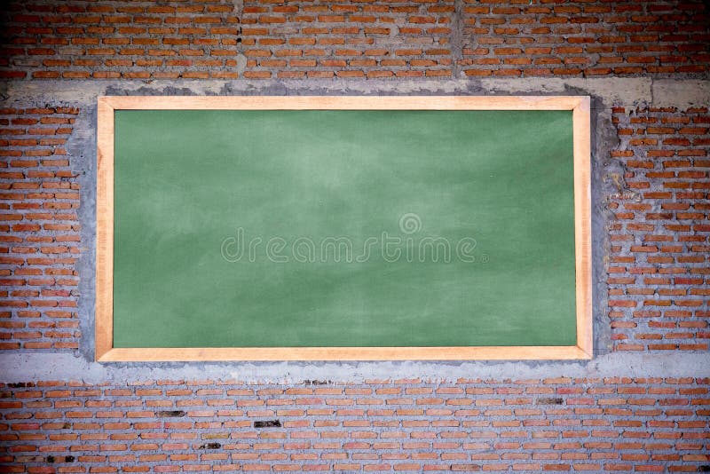 Empty Green Chalkboard Texture Hang on the White Wall. Double Frame ...