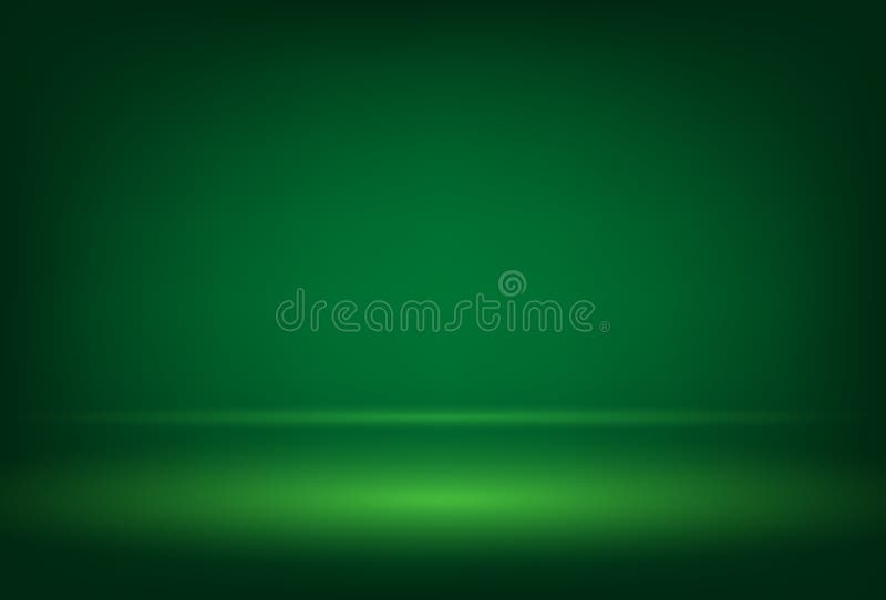 Empty Green Color Studio Room Background. Abstract Gradient Empty Dark ...