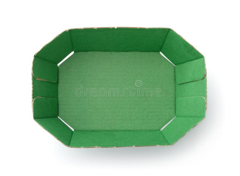 Empty Green Disposable Paper Food Packaging Tray Stock Image - Image of ...