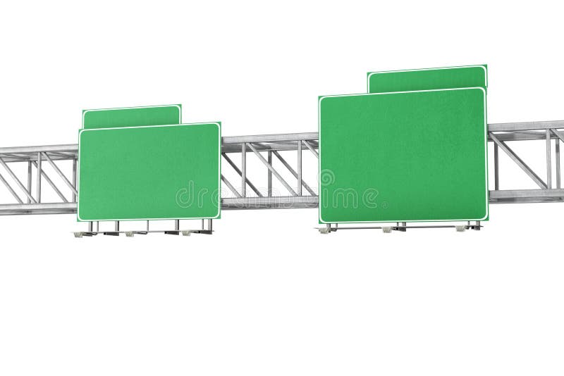 Empty Green Road Sign Attached To the Farm Stock Illustration ...