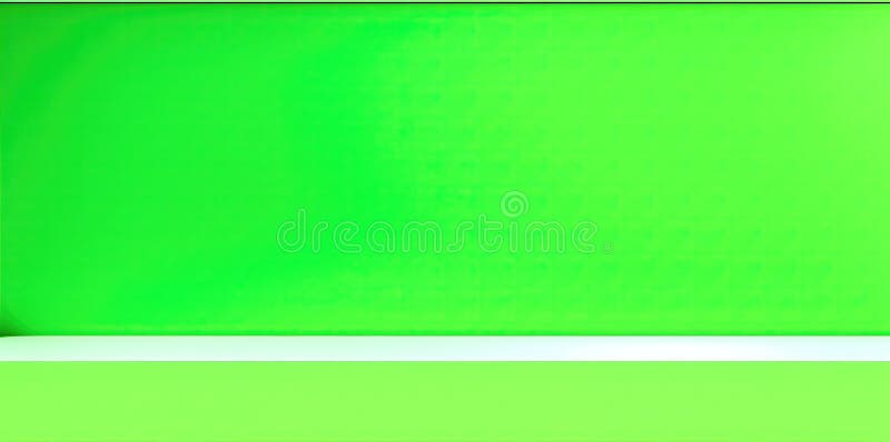 Empty Green Table for Product with Green Wall Background. Stock Image ...