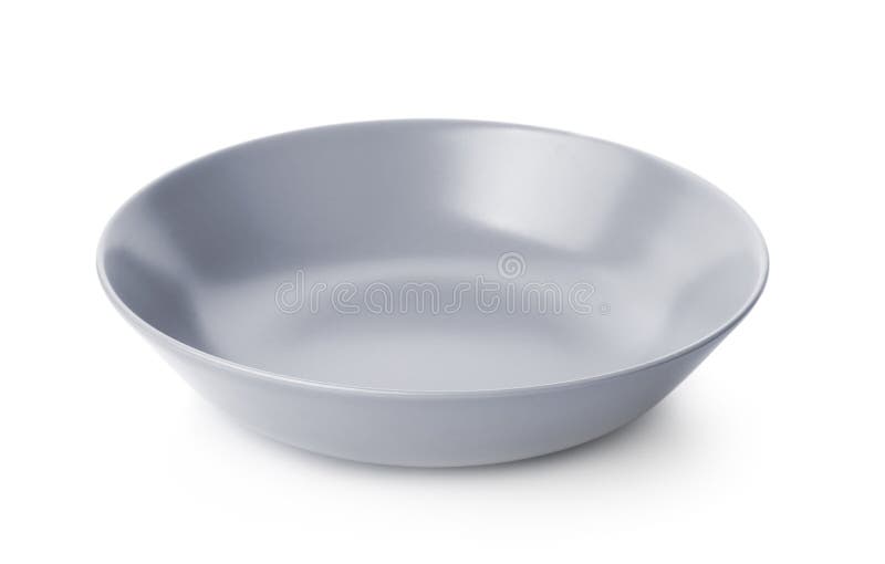 Empty Grey Deep Ceramic Dish Stock Photo - Image of horizontal, clean ...