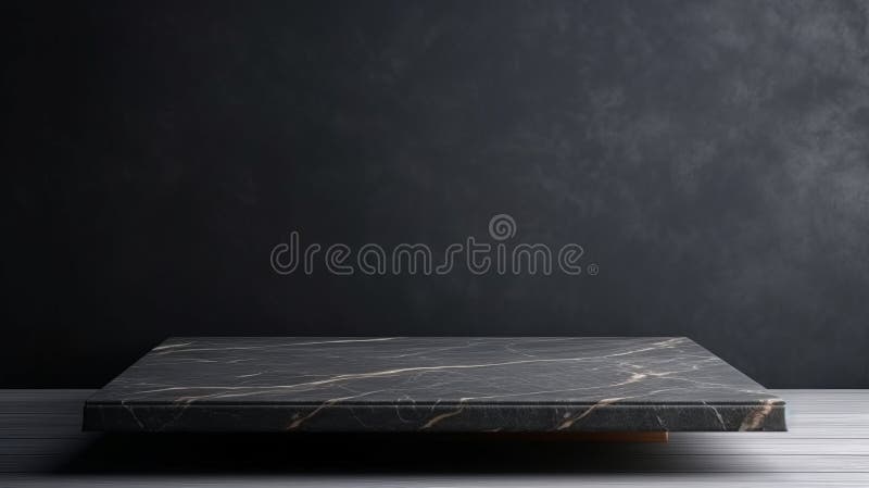 Empty Grey Marble Tabletop with Dark Stone Background. Generative AI ...