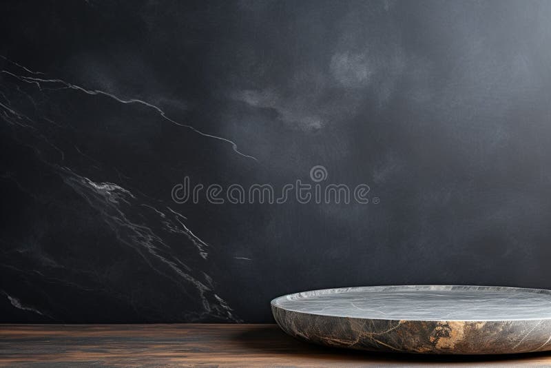 Empty Grey Marble Tabletop with Dark Stone Background for Product ...