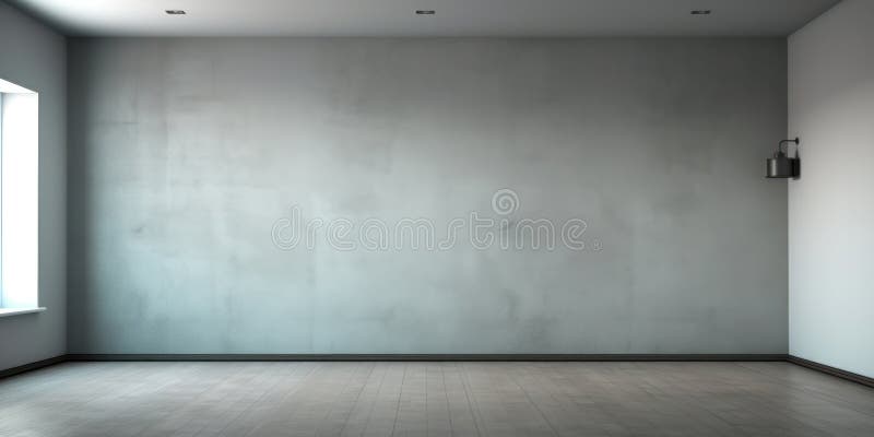 Empty Grey Room. Illustration AI Generative Stock Illustration ...