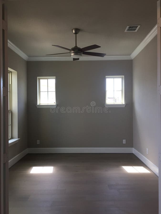 Empty Grey Room in a New House Stock Photo - Image of flooring ...