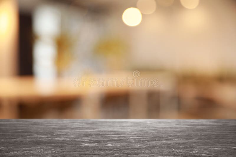 Empty Grey Textured Table in Cafe. Space for Design Stock Image - Image ...