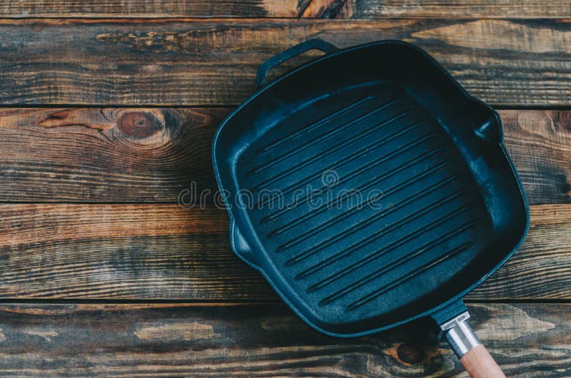 Empty Grill Pan stock image. Image of knife, meal, iron - 104896611