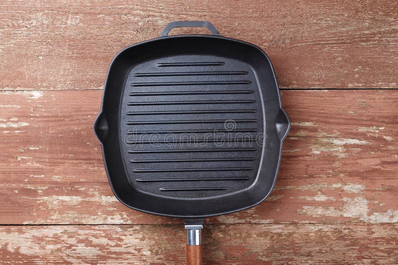 Grill Writing at Red Table with Blue Background Stock Image - Image of ...