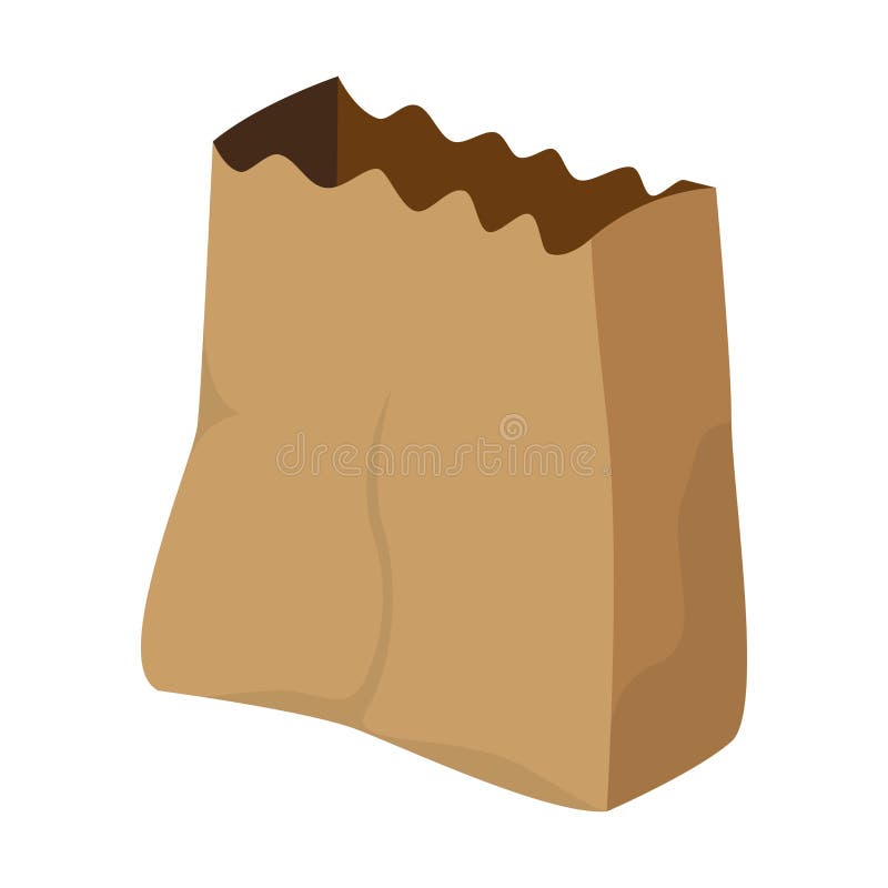 Empty grocery bag stock vector. Illustration of market - 191820172