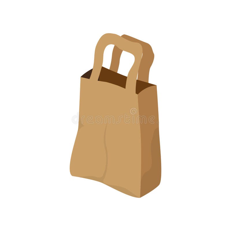 Empty grocery bag stock vector. Illustration of isolated - 191820505