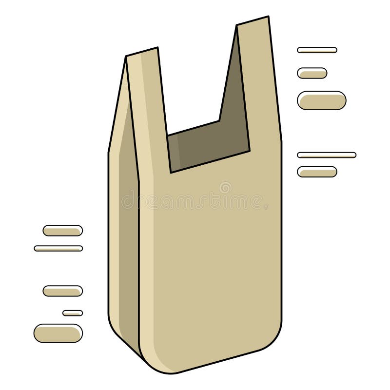 Empty grocery bag icon stock vector. Illustration of market - 196421349