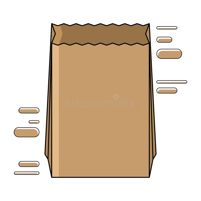 Empty grocery bag icon stock vector. Illustration of retail - 196421434