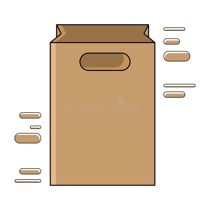 Empty grocery bag icon stock vector. Illustration of store - 196421447