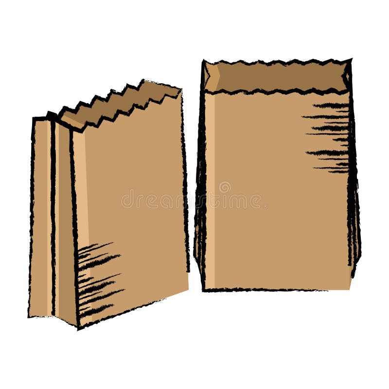 Empty grocery bag icon stock vector. Illustration of store - 196422173