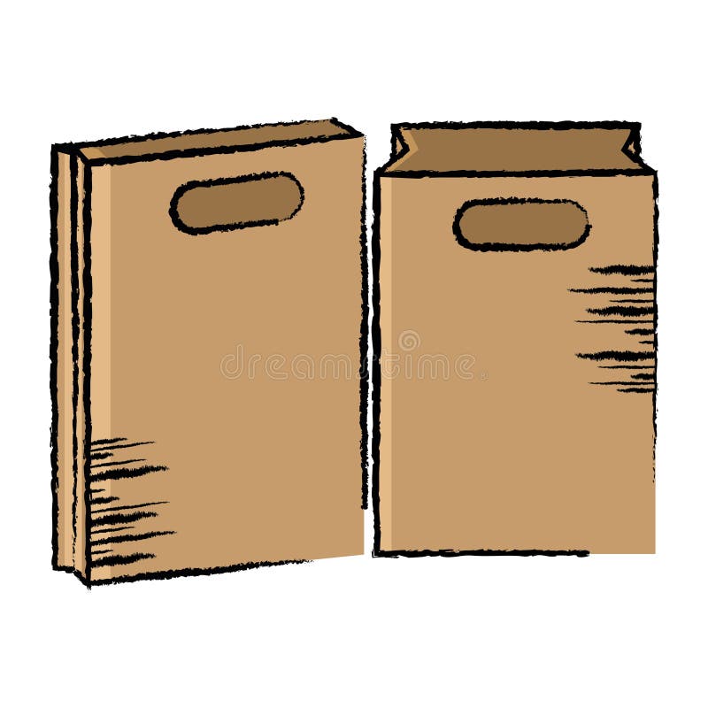 Empty grocery bag icon stock vector. Illustration of purchase - 196422200