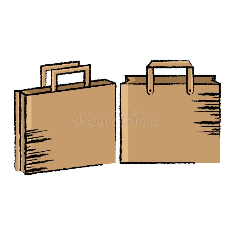 Empty grocery bag icon stock vector. Illustration of retail - 196422326