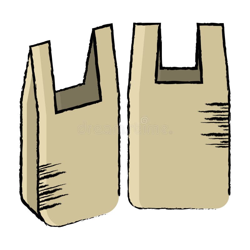 Empty grocery bag icon stock vector. Illustration of clipart - 196422401