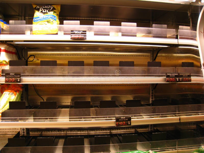 Empty Grocery Store during Hurricane Irene Editorial Photo - Image of ...