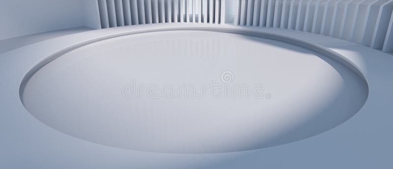 Empty Ground with Creative Geometric Structure Background, 3d Rendering ...