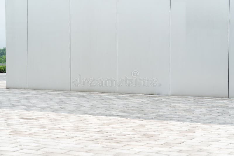 Empty Ground Floor in Front of a Modern Architecture Exterior. Stock ...