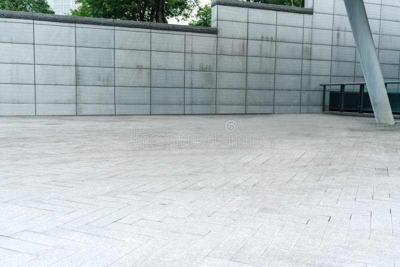 Empty Ground in Modern Street for Copy Space Stock Photo - Image of ...