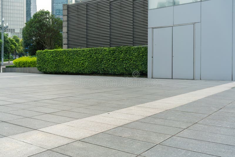 Empty Ground in Modern Street for Copy Space Stock Image - Image of ...