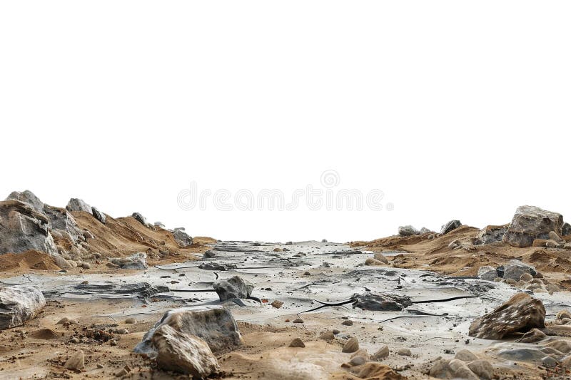 Empty Ground Space Isolated on Transparent Background Stock ...