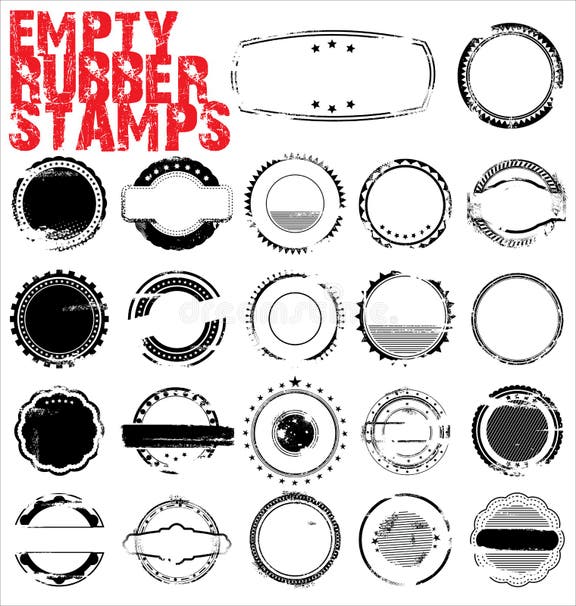 Empty Grunge Rubber Stamps stock illustration. Illustration of document ...