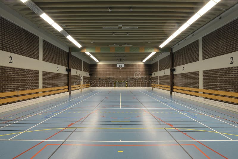 Empty Gym hall stock photo. Image of handball, healthy - 63274712