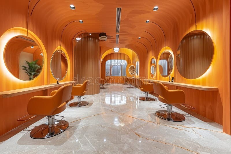 Empty Hair Salon Studio Modern Interior Design. Generative AI Stock ...