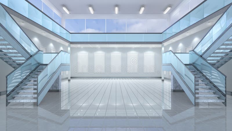 Empty hall interior. stock photo. Image of architecture - 125319844