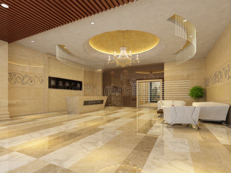 Empty hall interior stock illustration. Illustration of detail - 32307579