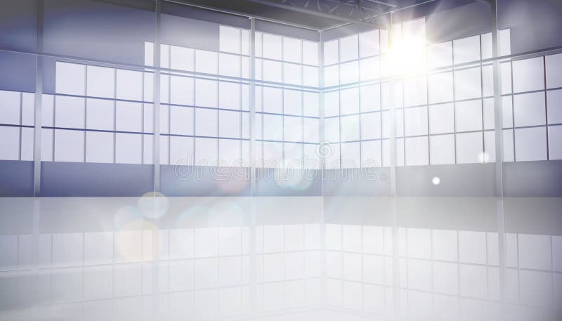 Empty Hall. Vector Illustration. Stock Vector - Illustration of ...