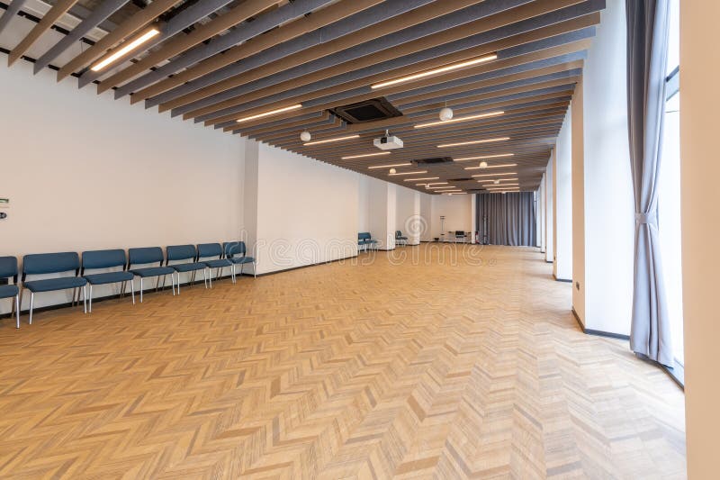 Empty Hall in Modern Office Building. Open Space. Empty Conference Room ...