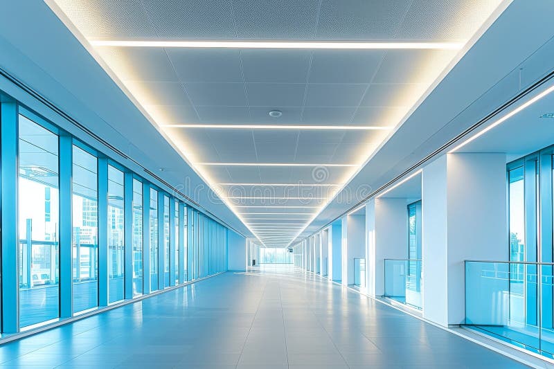 Empty Hall with Modern Sci-fi Interior Design. Copy Space Stock Image ...