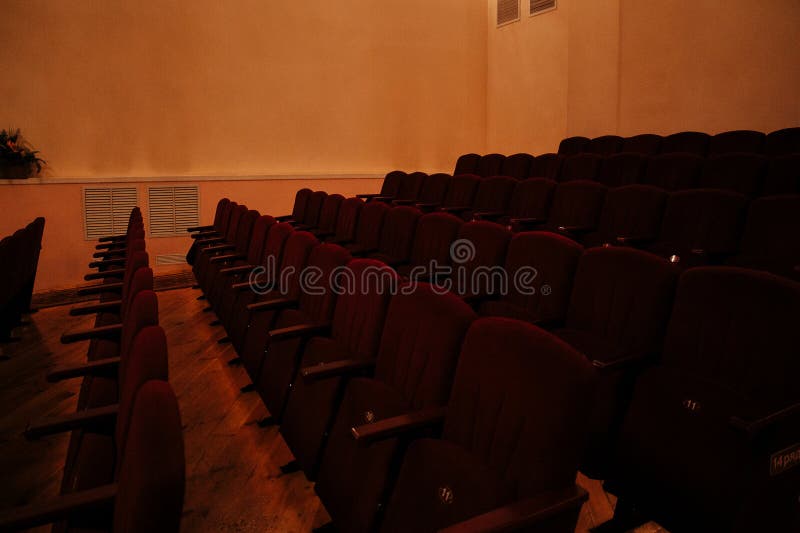 Empty Hall with Seats in the Theater Stock Photo - Image of building ...