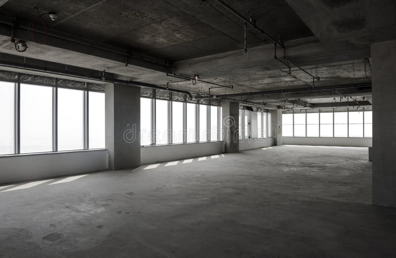 Empty Hall Under Construction Stock Photo - Image of abandoned, civil ...