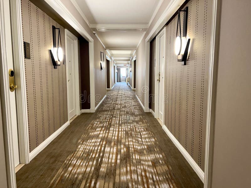 An Empty Hallway in a Hotel in Atlanta, Georgia Stock Photo - Image of ...