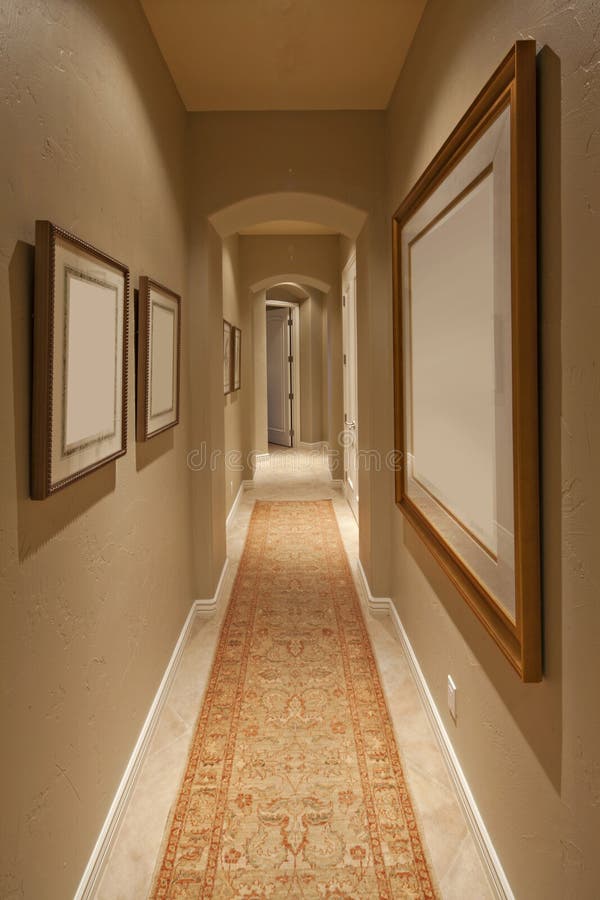 Empty Hallway Leading To Porch Stock Image - Image of hall, indoors ...