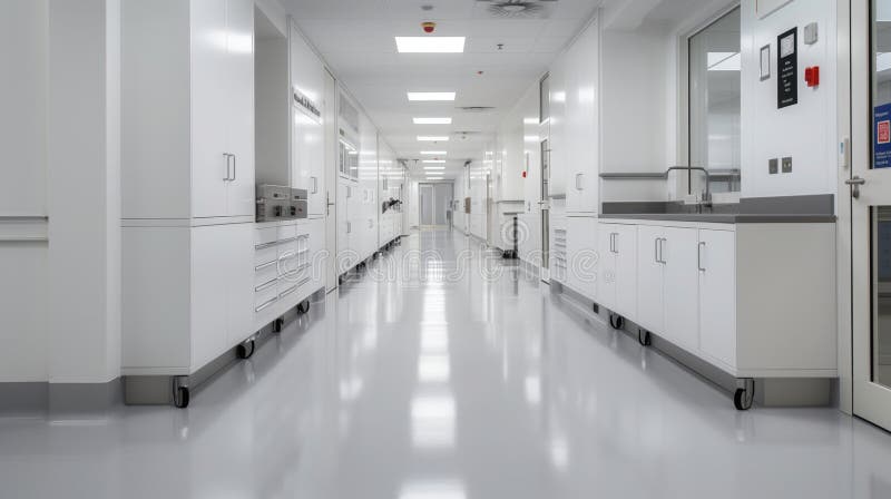 Empty Hallway in a Modern Research Center Stock Photo - Image of empty ...