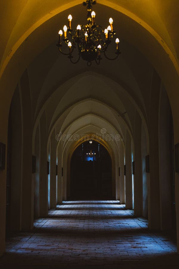 Empty Hallway of the Old Palace Stock Photo - Image of historic ...