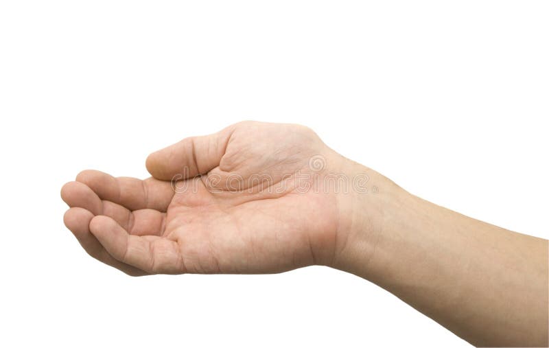 Empty Open Woman Hands Isolated Stock Photo - Image of poverty, human ...