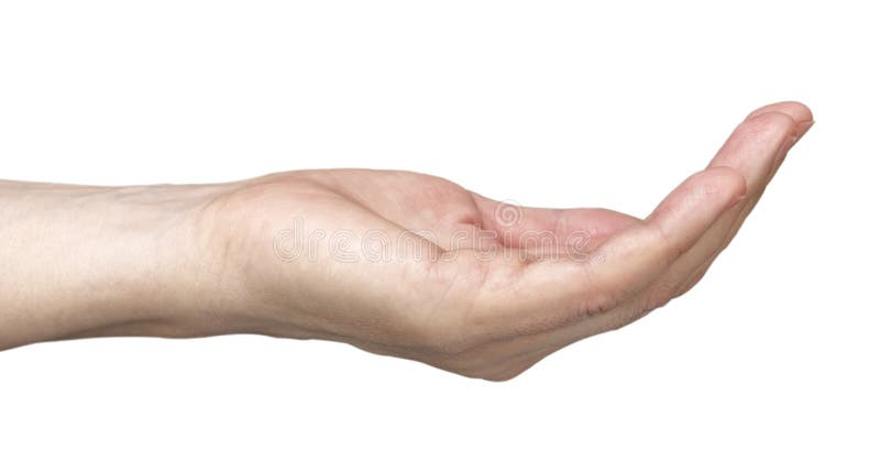 Empty Open Woman Hands Isolated Stock Photo - Image of poverty, human ...